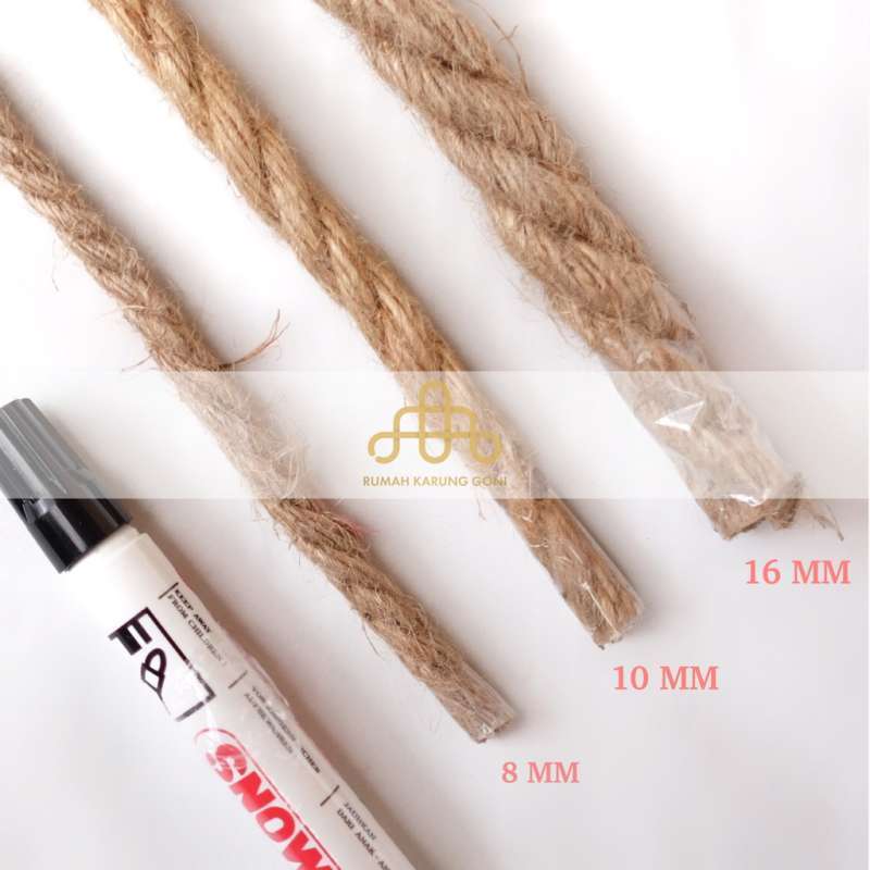 Jual Tali Tambang Goni 16 Mm - Tampar Manila 1,6 Cm Serat Sisal ...