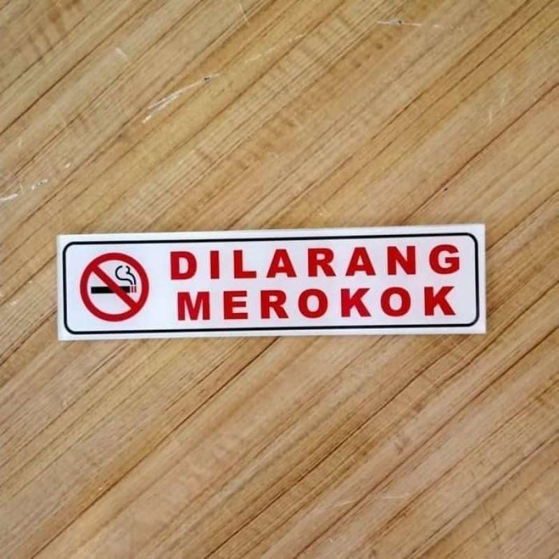 Jual SIGN AKRILIK K3 RAMBU SAFETY DILARANG MEROKOK / rambu marka no ...