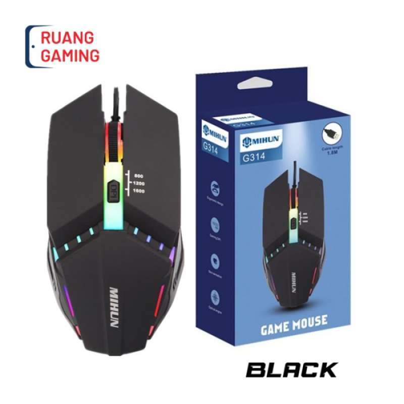 Jual Mihun Luminous Wired Gaming Mouse G314 Di Seller Metalic ...