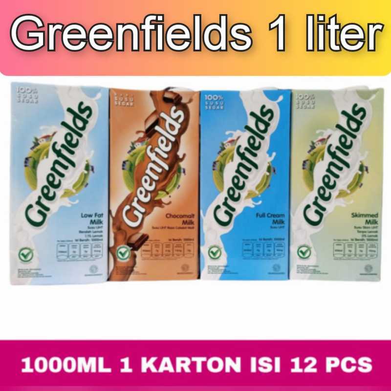 Jual Susu Greenfields Rasa Chocomalt 1000ml 1karton Isi 12pcs - Cokelat Di Seller Chika Barokah ...