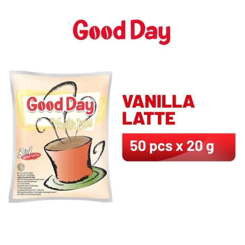 Jual Good Day Vanilla Latte Kopi Instan [20 g/ 50 Sachet/ Bag] di ...