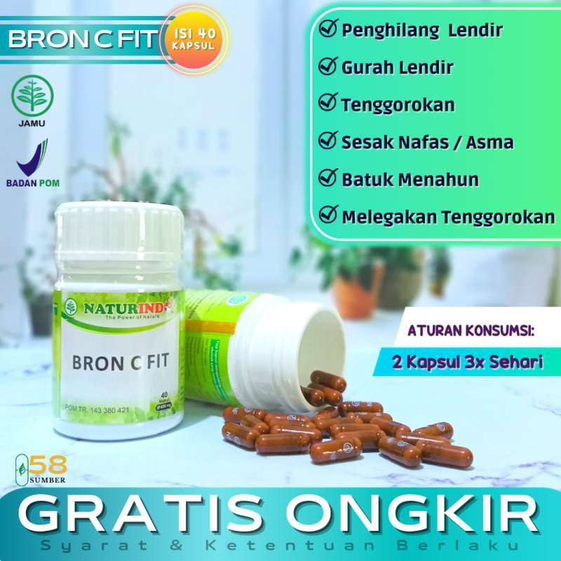 Jual Bron C Fit Obat Gurah Lendir Suara Merdu Dan Panjang Pita Suara ...