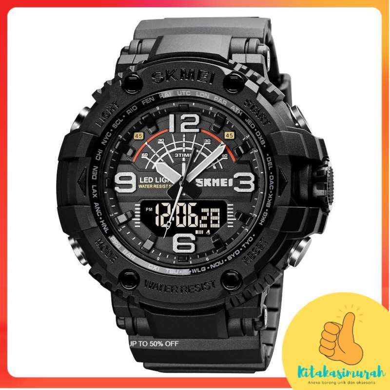 Promo Jam Tangan Analog Digital Pria Waterproof Luminance LED - V0349 ...