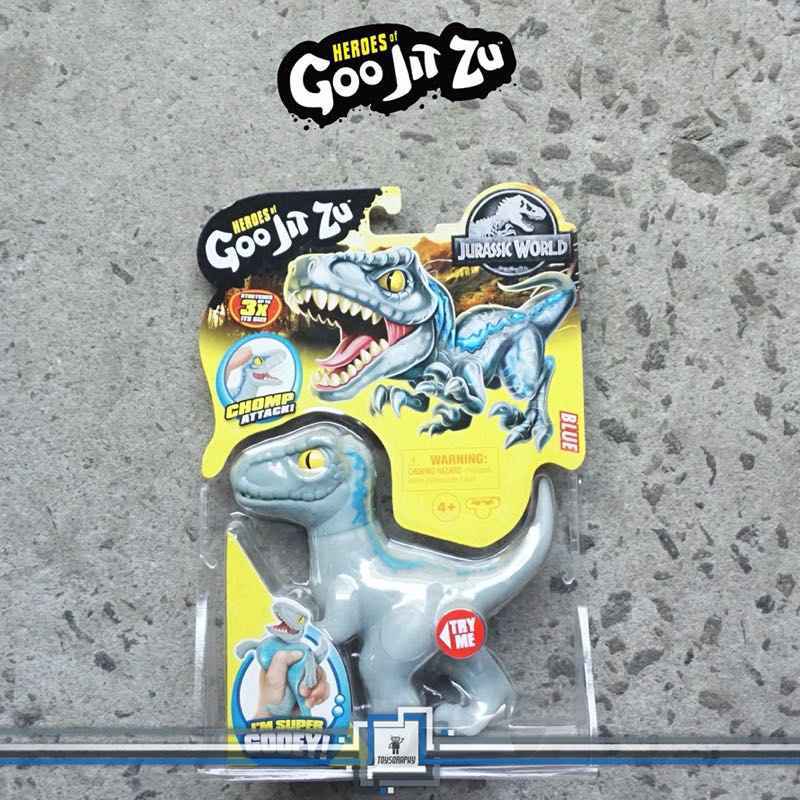Jual Goo Jit Zu Jurassic World Velociraptor BLUE Chomp Attack Goojitzu ...