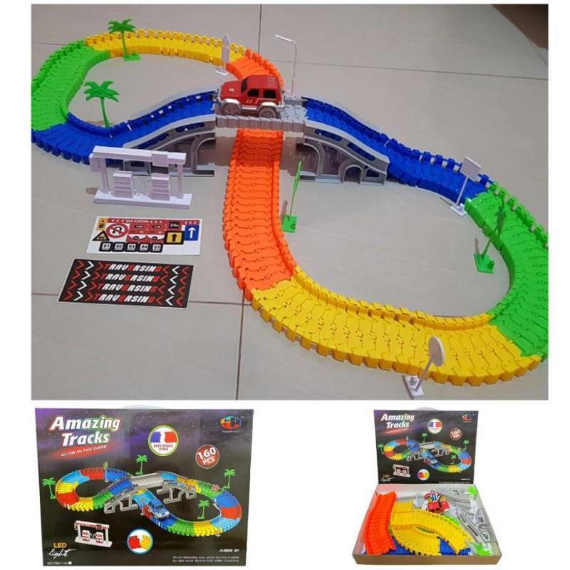 Jual Mainan Magic Twister Track Mobil Baterai Jalur Trek Kereta Bisa ...