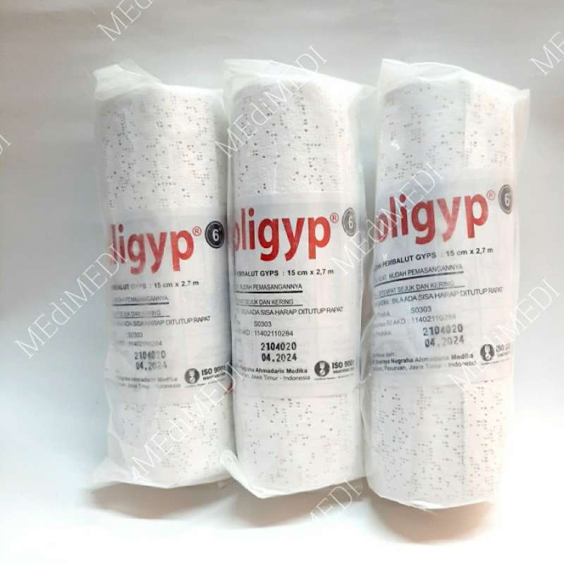 Promo POLIGYP / PEMBALUT GYPS 6 in / 15 cm x 2,7 m ( per rol ) Diskon ...