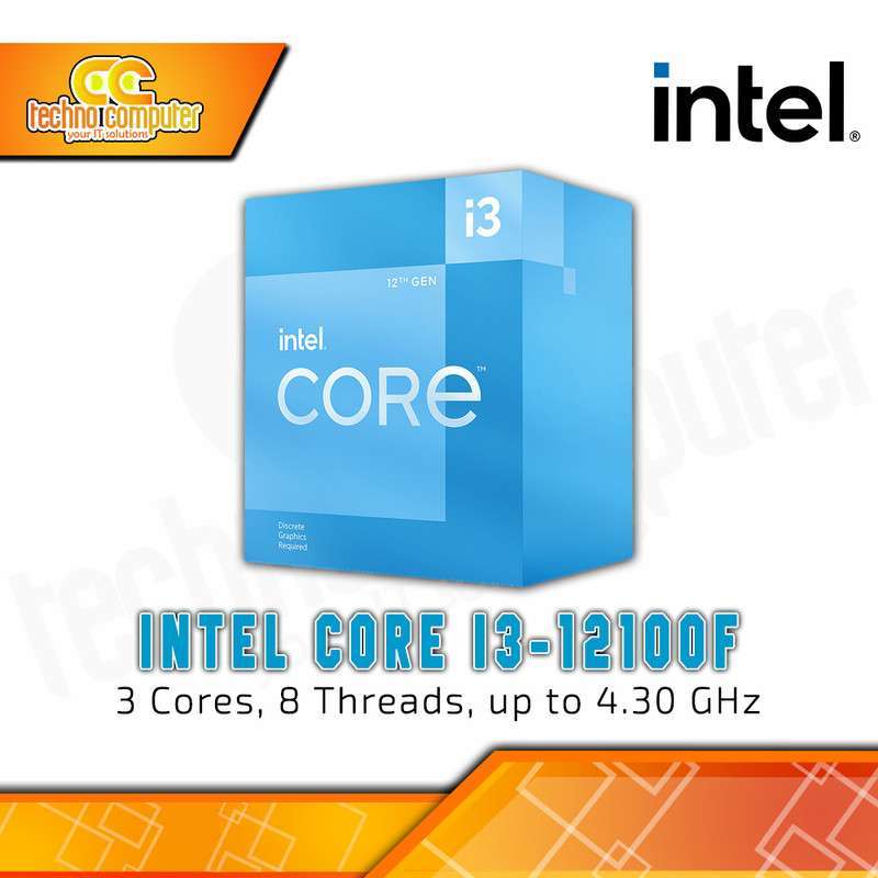 Jual PROCESSOR INTEL CORE I3-12100F - 4 Cores 8 Threads Up to 4.3Ghz ...