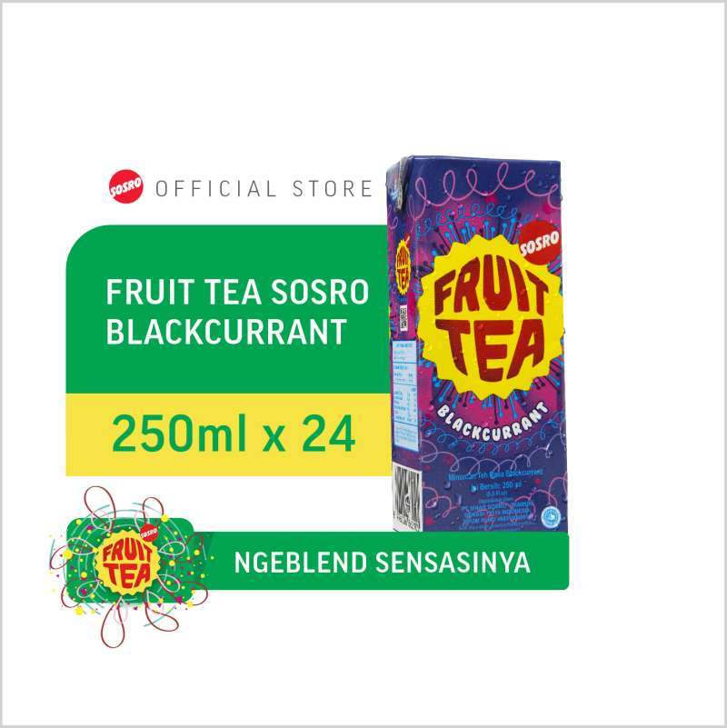 Promo Fruit Tea Sosro BlackCurrant Kotak 250ml isi 24pcs Diskon 20% di ...