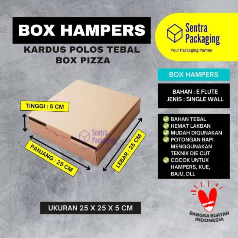 Jual Kardus 25x25x5 cm (Isi 10 pcs) / Box Hamper / Kardus Die Cut dan ...