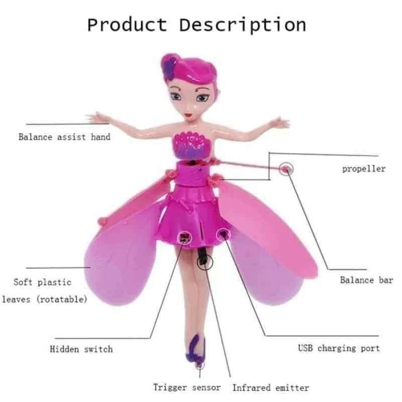 Jual Mainan Anak Peri Terbang Sensor Tangan Doll Princess Flying ...