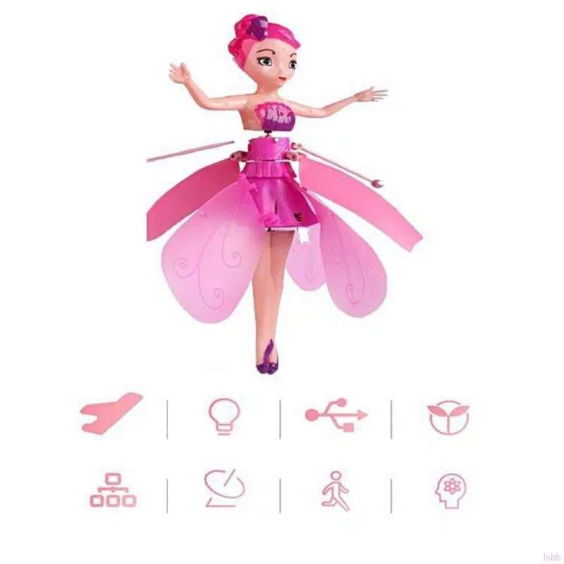 Jual Mainan Anak Peri Terbang Sensor Tangan Doll Princess Flying ...