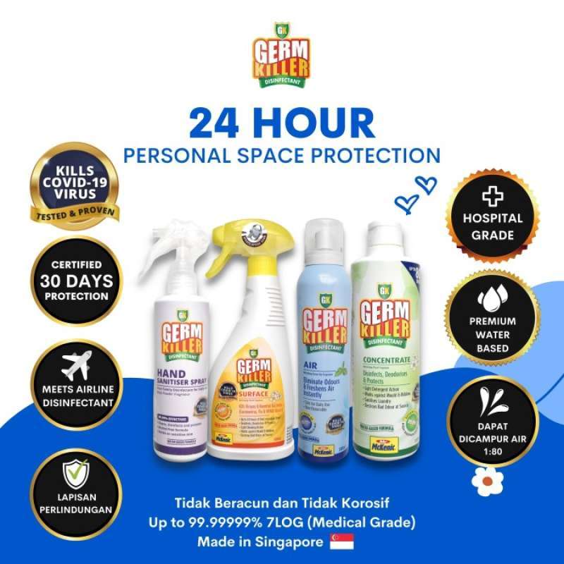 Promo Germ Killer Set Di Rumah Hand Sanitizer & Disinfektan Diskon 11% ...