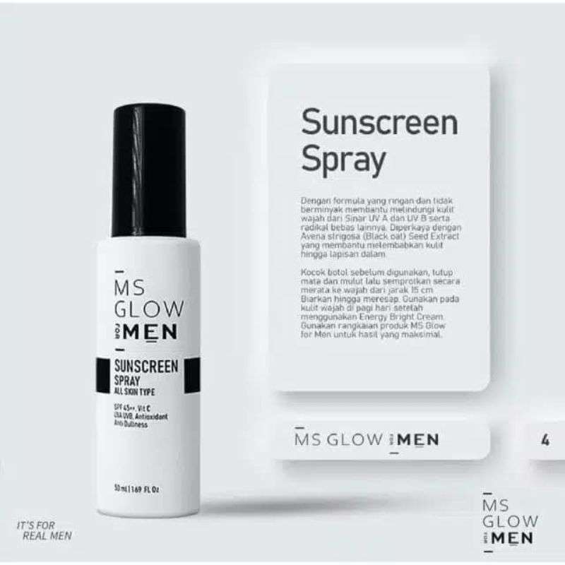 Promo Ms Glow For Men Sun Screen Spray Diskon 2% Di Seller Ms Glow ...