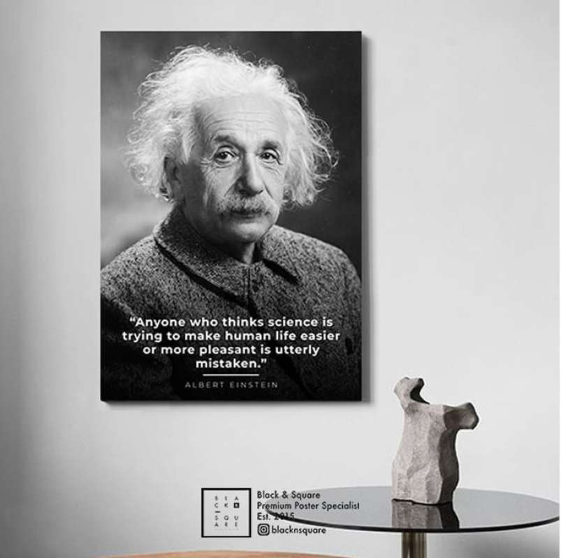 Promo Poster Kayu Premium - Poster Albert Einstein Quotes Science ...