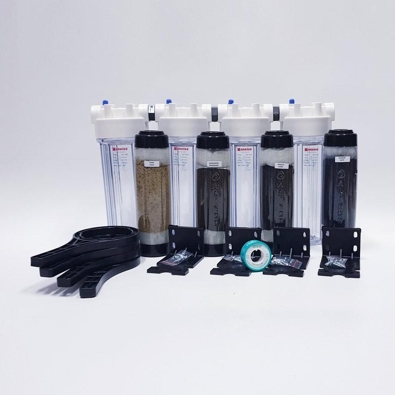 Promo Elim Best Filter Air Sumur [4 Housing 4 Tahap / Refillable/ Clear ...