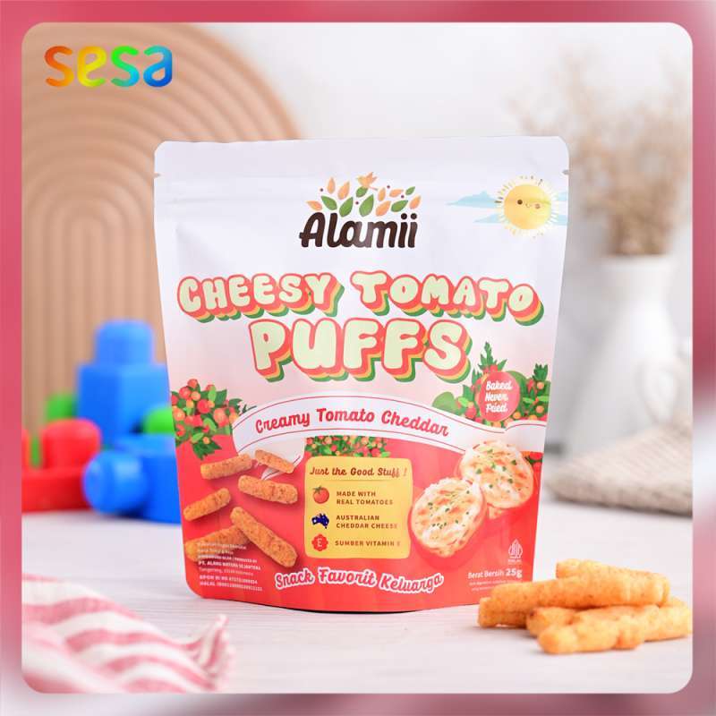 Jual Alamii - Cheesy Tomato Puffs 25 G (snack Anak) Di Seller Sesa ...