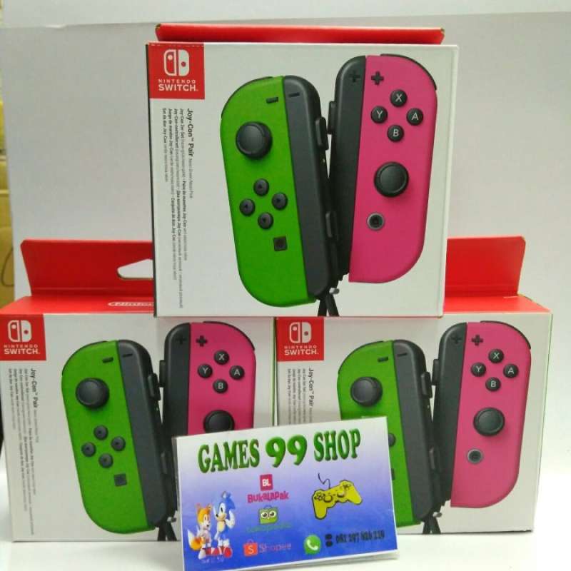 Jual Switch Joy Con L / R Switch Neon Splatoon / Green - Pink di Seller ...