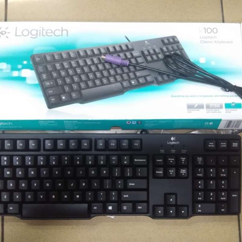 Promo Logitech Keyboard Ps2 K100&Mouse Usb Logitech B100 Diskon 10% di ...