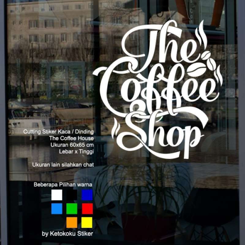 Jual Stiker The Coffee Shop Dinding Kaca Cafe Warung Kopi Kantin ...