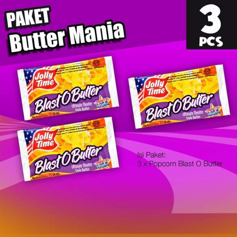 Jual Paket Butter Mania (3BOB) - Jolly Time Mircowave Popcorn di Seller ...