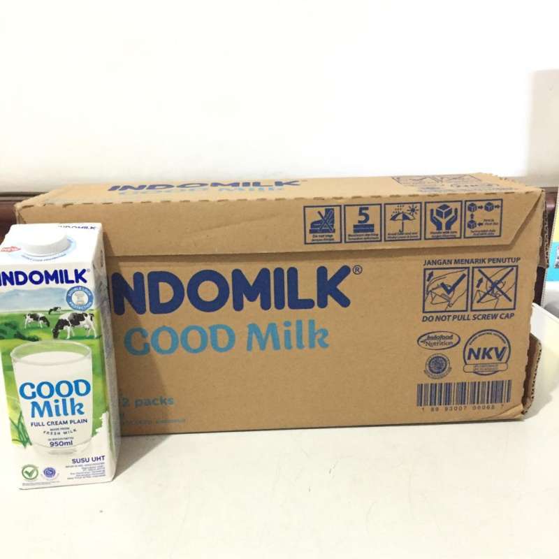 Jual Indomilk Good Milk Full Cream Plain 950ml 1 dus 1x12pcs UHT susu ...