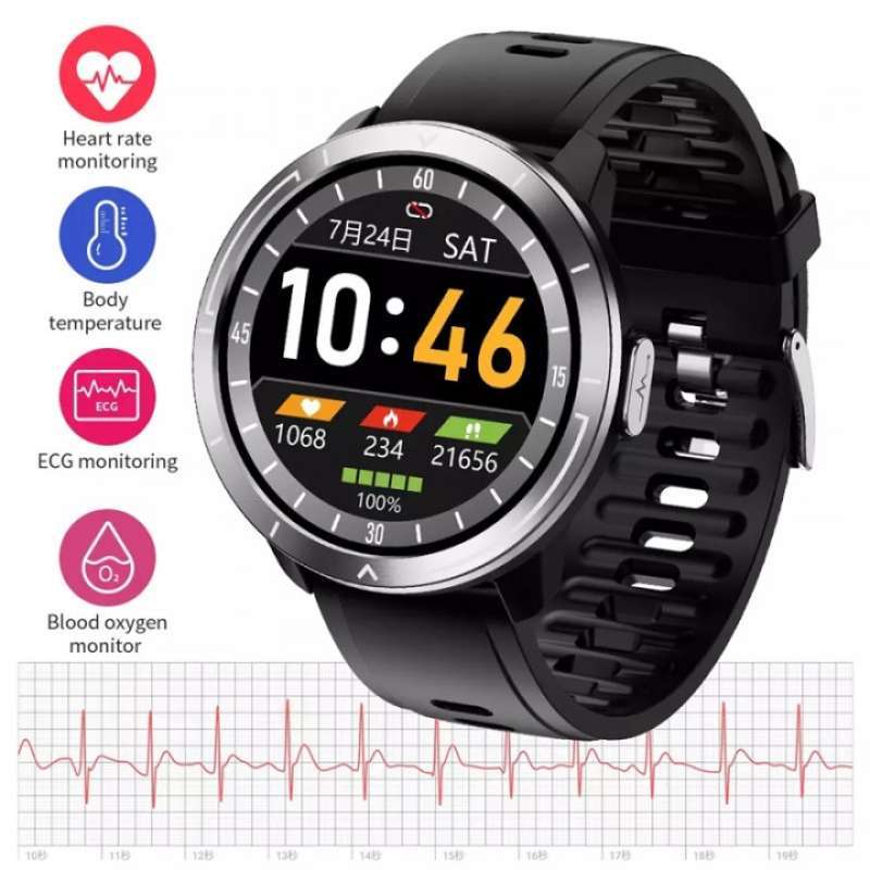 Jual MAFAM M18 PLUS Smartwatch ECG PPG Real Time Sensor Waterproof IP67 ...