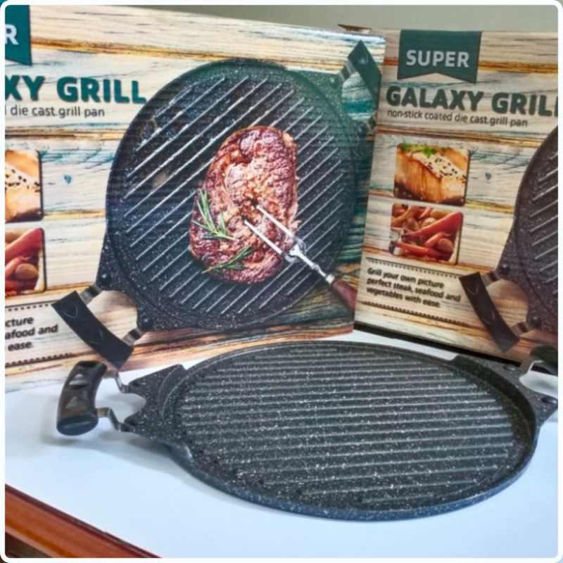 Jual Super Galaxy Grill Pan / Round Grill Pan 30 Cm Nonstick Bulat Kode ...