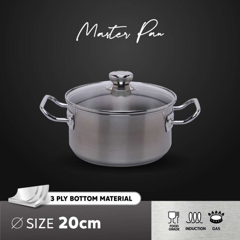 Promo Panci Saucepot Stainless Steel 20 Cm Master Pan Diskon 13% Di ...