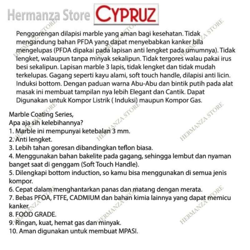 Jual Cookware Set Cypruz Cyprus Marble 5 Pcs (free Jabodetabek) Di ...