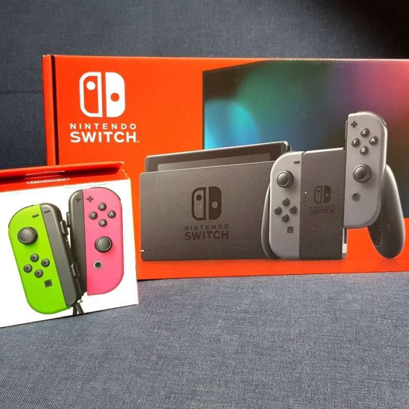 Jual Nintendo Switch V2 Grey Bundle Joycon Original di Seller Play ...