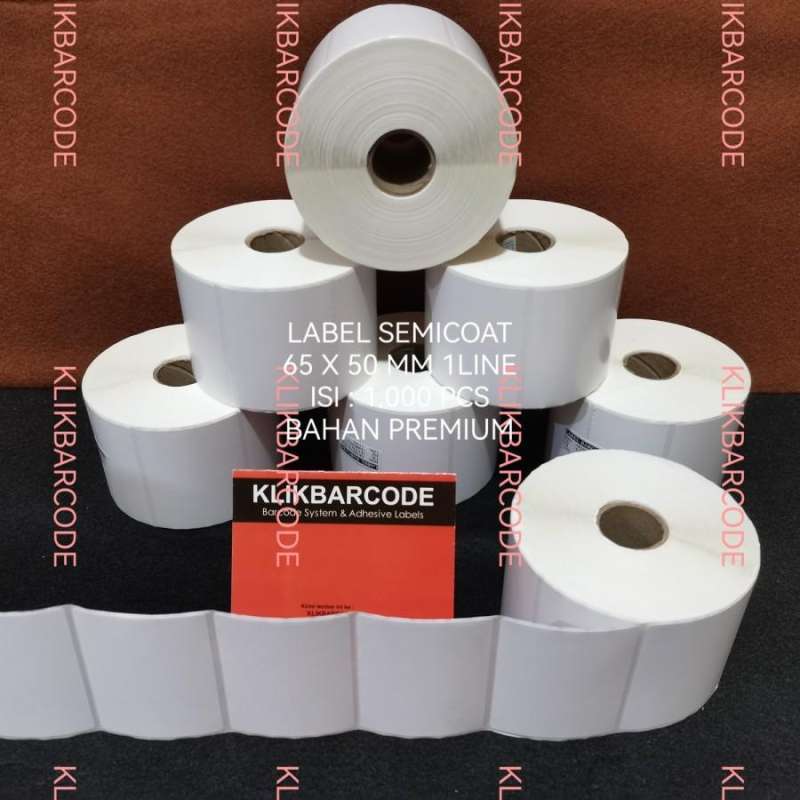 Jual Label Barcode Stiker 65 X 50 Mm,1 Baris, Isi 1000, Semicoated Di ...
