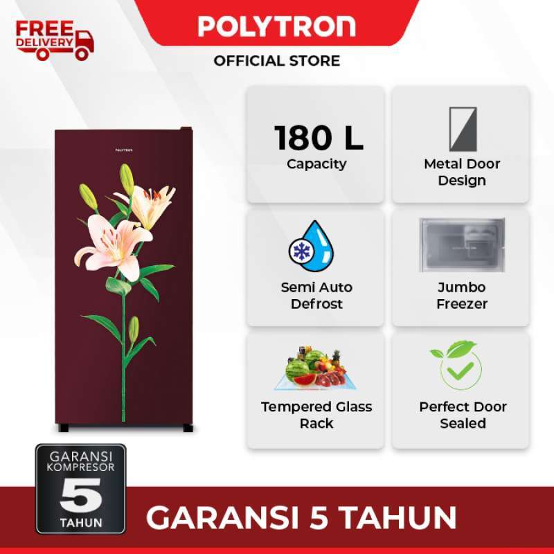 Jual Polytron Prb-187 / Prb-187r / Prb-187pr Kulkas 1 Pintu Kapasitas ...
