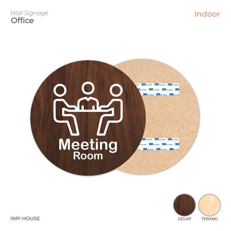Jual Ruang Rapat Meeting Room - Wall Sign - Coklat Gelap di Seller INPI ...