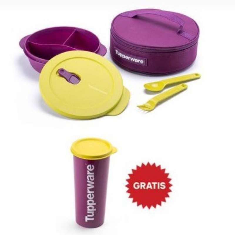 Promo Kotak Bekal Makan Tupperware Crystalwave Lunch Box Set Free ...