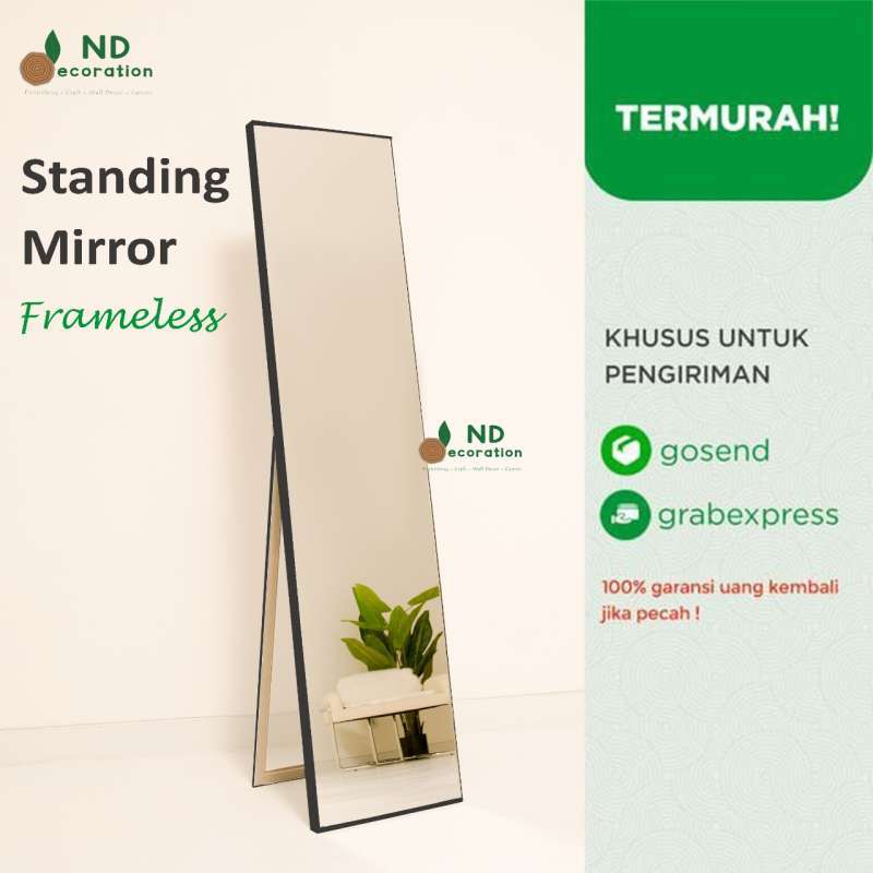 Jual Standing Mirror Frameless / Cermin / Cermin Standing / Cermin ...