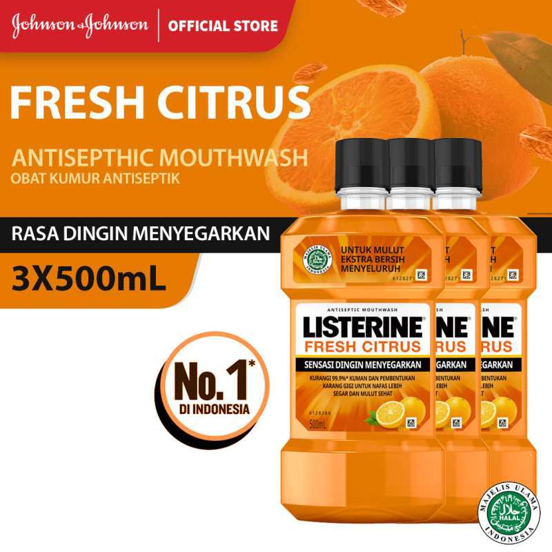 Jual Listerine Fresh Citrus Antiseptic Mouthwash/obat Kumur Antiseptik ...