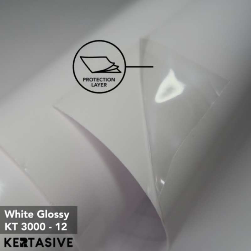 Jual Sticker Lem Pvc Putih Gloss / Kilap Stiker Tacosheet Pelapis ...