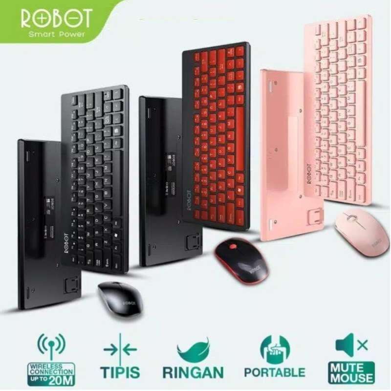Jual Robot KM3000 Portable Mini Wireless Keyboard & Mouse Combo di ...