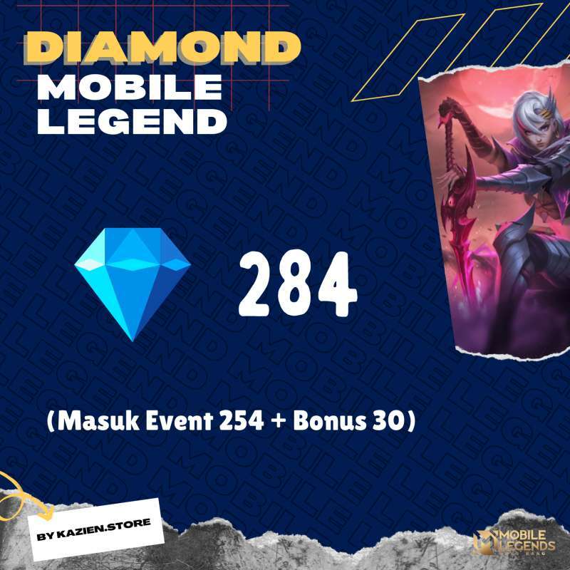 Jual Diamond Mobile Legends ML MLBB Express - 284 DM di Seller kazien ...