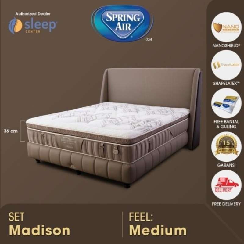 Jual SPRING AIR KASUR SPRINGBED MADISON - HANYA KASUR UKURAN 200x200 di ...