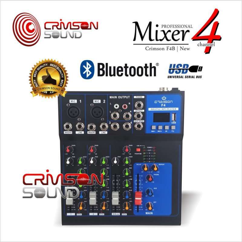 Jual MIXER CRIMSON 4 Channel BLUETOOTH F4B di Seller Crimson Sound - Mangga Besar-2, Kota ...