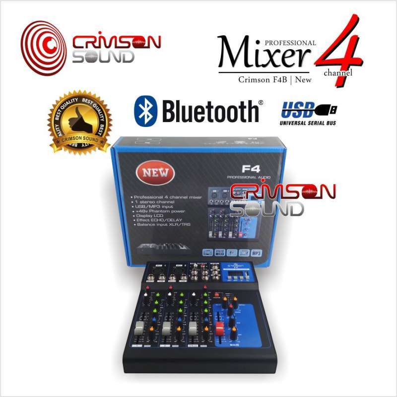 Jual MIXER CRIMSON 4 Channel BLUETOOTH F4B di Seller Crimson Sound - Mangga Besar-2, Kota ...