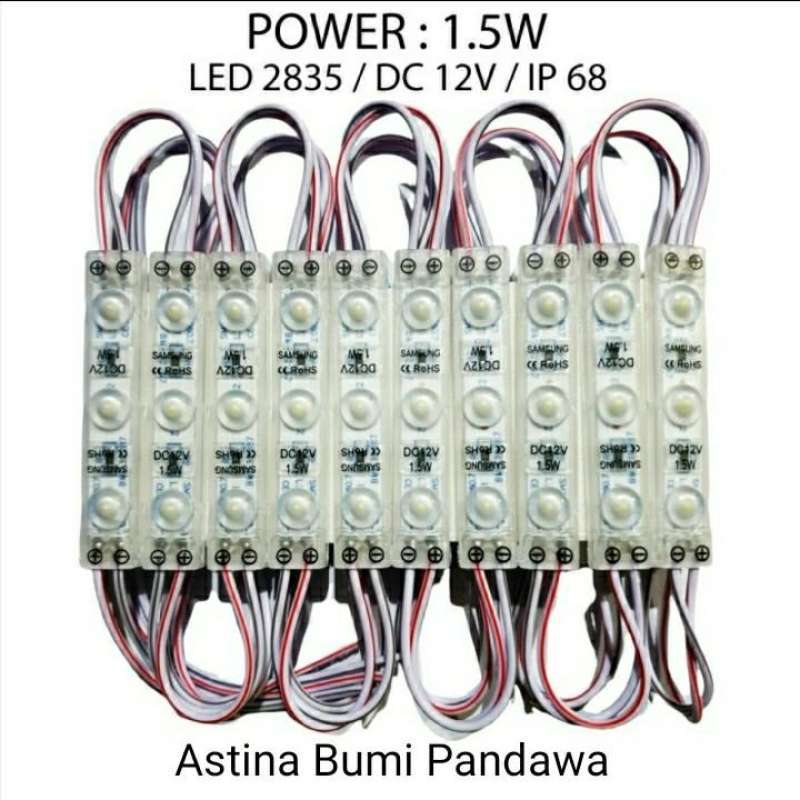 Jual MODUL SAMSUNG LED 3 MATA 12V / MODUL LED 3 MATA 12V 1,5W 20PCS di ...