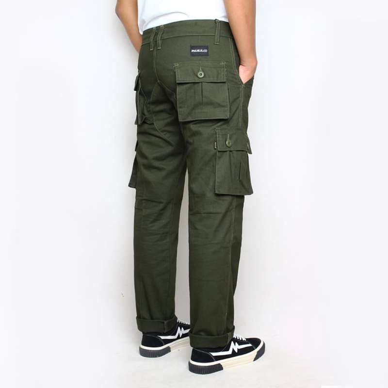 Promo Cargo Pansts /celana Cargo Panjang Pria Reguler Fit Green Army Original Diskon 50% Di ...
