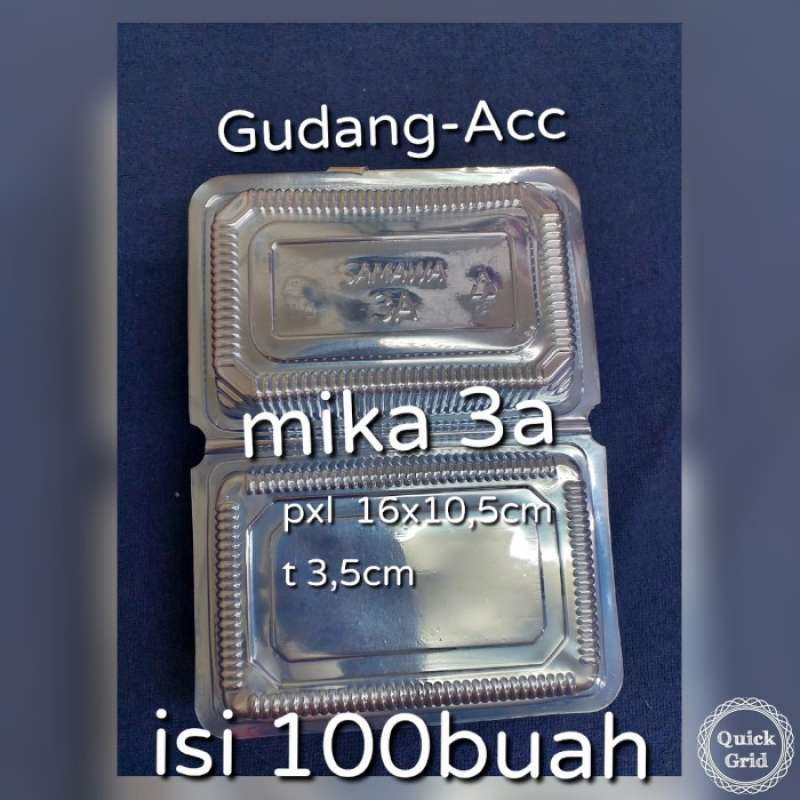 Jual Jual Mika Plastik Mika 3a Bening Kpm-3 Tempat Kue Makanan Nasi ...