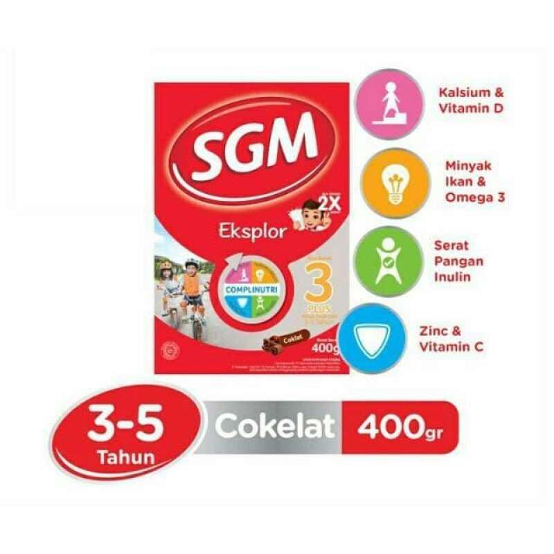 Jual SGM EKSPLOR 3+ COKLAT 400 GR GA_Susu SGM Bayi / Balita 3 Plus 400GR di Seller KCN Shop Neo ...