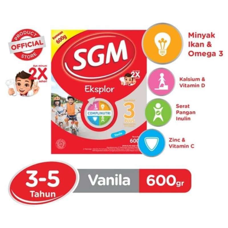 Jual SGM EKSPLOR 3+ VANILA 600 GR GA (KP)_Susu SGM Bayi / Balita 3 Plus ...