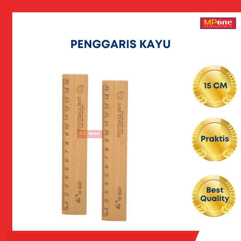 Jual Penggaris Kayu 15 cm / Wooden Ruler 15 cm di Seller MP ONE ...