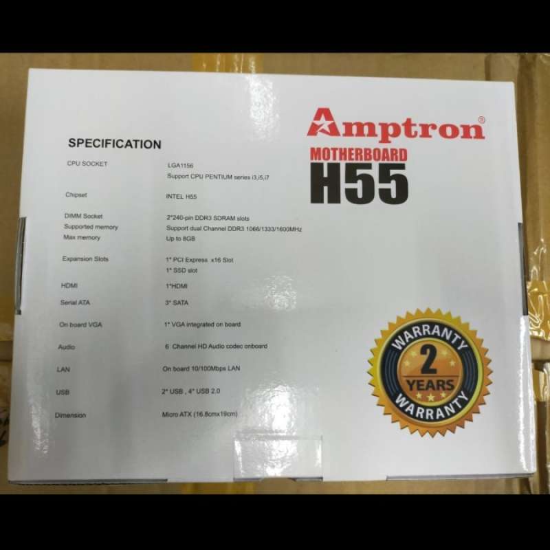 Promo Motherboard Amptron H55 Lga 1156 Vga-hdmi Resmi Murah Diskon 12% ...