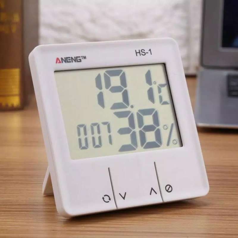 Jual Higrometer Termometer Digital Alat Ukur Suhu Kelembapan Ruang Jam ...